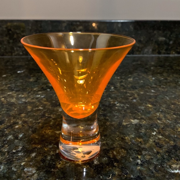 Crate&Barrel | Dining | Cb2 Small Martini Orange Glass | Poshmark